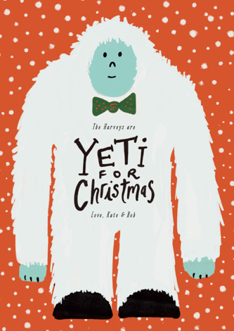 Yeti or Not Holiday Postcards by Inkblot Design | Minted
