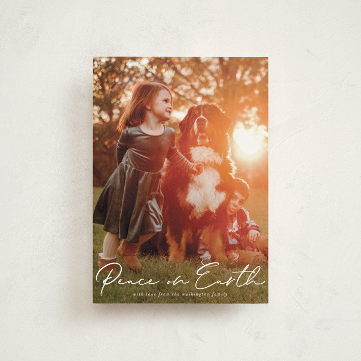 Peaceful Greeting Holiday Postcards by Ashley Iwafuchi | Minted