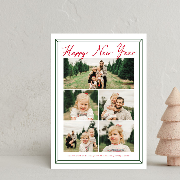 classic multi frame Holiday Postcards by Kanika Mathur | Minted