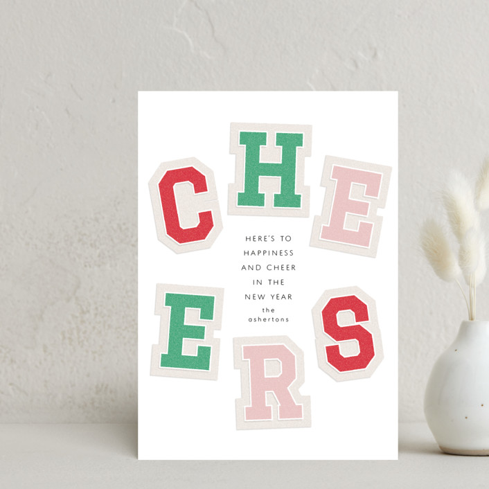Cheer leader Holiday Postcards by Lea Delaveris | Minted
