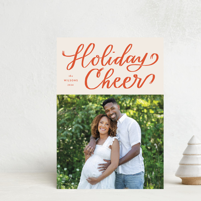 Holiday Cheer Ribbon Holiday Postcards by Alicia Schultz | Minted