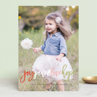 Colorful Joy Peace Love Hope Holiday Postcards by ... | Minted