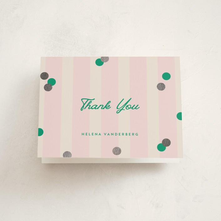Preppy Confetti Foil-Pressed Baby Shower Thank You Cards by Olivia ...