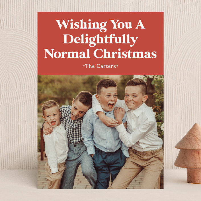 A Normal Christmas Holiday Photo Cards by GeekInk Design | Minted