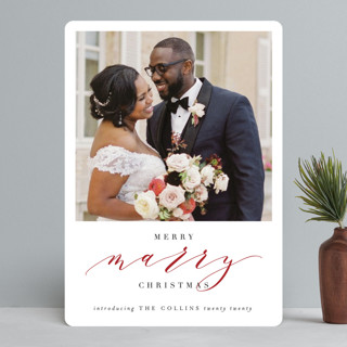 Merry Marry Holiday Photo Cards by Haley Warner | Minted