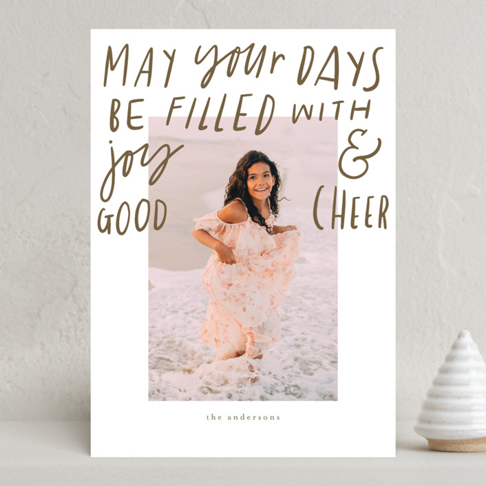 Joy & Good Cheer Holiday Photo Cards by Abbigail Lim | Minted