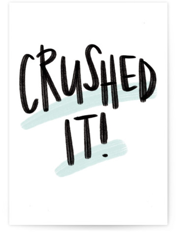 Crushed It Individual Congrats Greeting Cards by Pixel and Hank | Minted