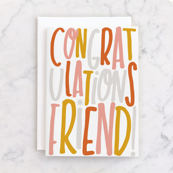 friendly Individual Congrats Greeting Cards by Marabou Design | Minted