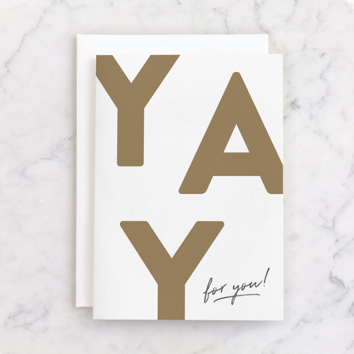 Yay for you! Individual Congrats Greeting Cards by Robert and Stella ...