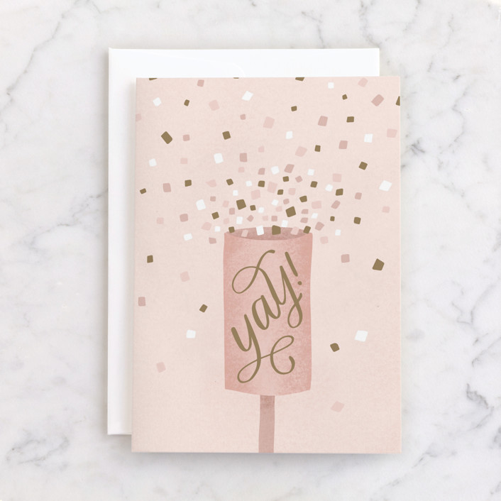 Party Popper Individual Congrats Greeting Cards by Carolyn Kach | Minted