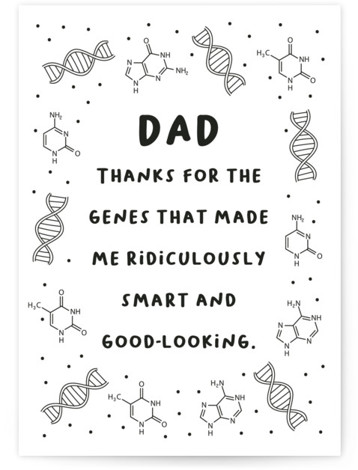 Dad Genes Individual Father's Day Greeting Cards by Nam Bourassa | Minted