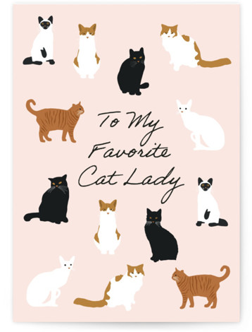 Cat Lady Birthday Individual Feminine Birthday Greeting Cards by Coit ...
