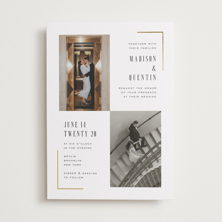 Documentary Foil-Pressed Wedding Invitations by Heather Schertzer | Minted