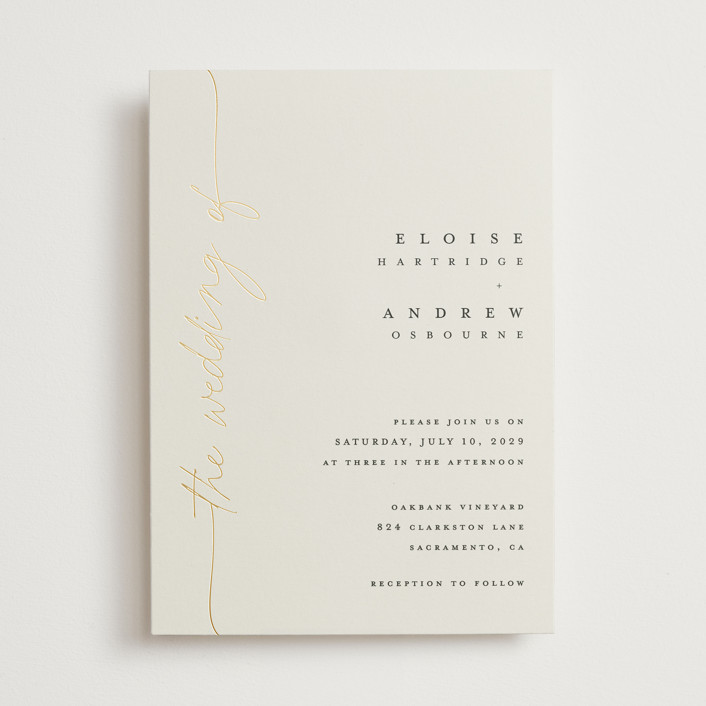 silk Foil-Pressed Wedding Invitations by Pippa Shaw | Minted