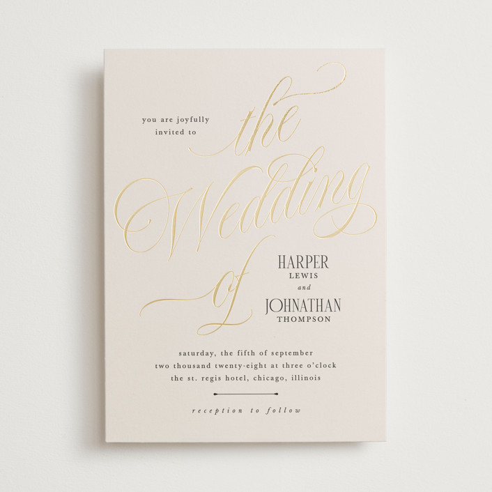 Mirin Foil-Pressed Wedding Invitations by Kate Ahn | Minted