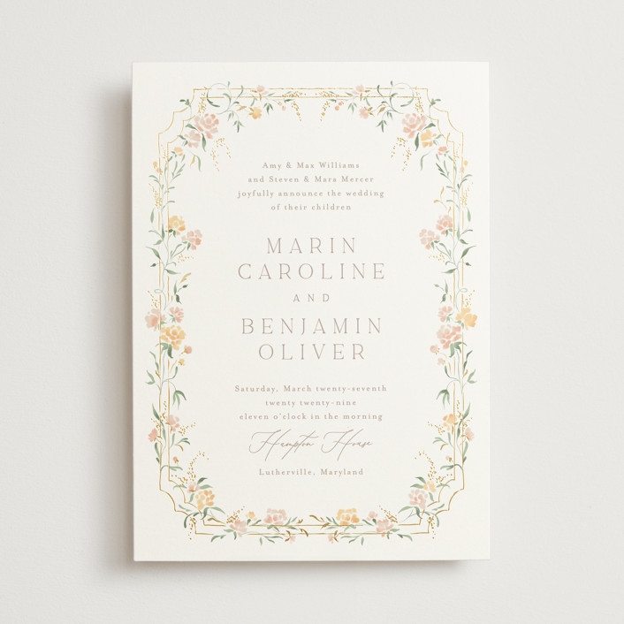 Victorian Trellis Foil-Pressed Wedding Invitations by Erin L. Wilson ...