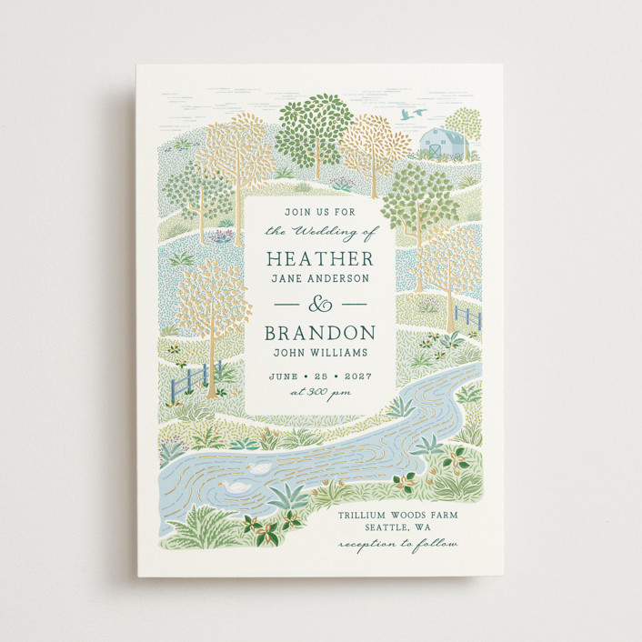 Countryside Foil-Pressed Wedding Invitations by Paper Sun Studio | Minted