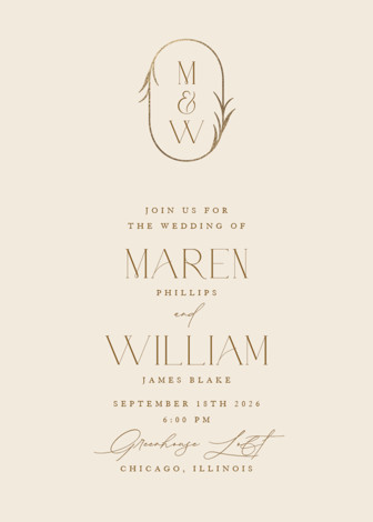 Cercle Foil-Pressed Wedding Invitations by Robert and Stella | Minted