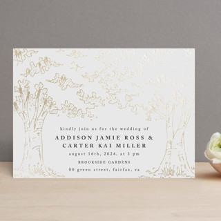 A Poem For The Trees Foil-Pressed Wedding Invitati... | Minted