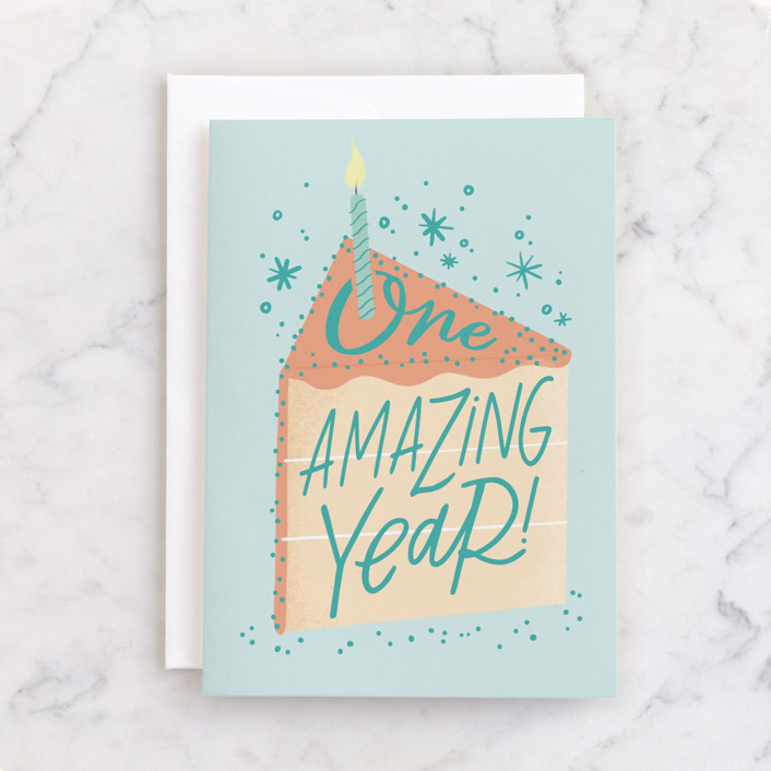 One Amazing Year Individual Kid's Birthday Greeting Cards by Itsy Belle ...
