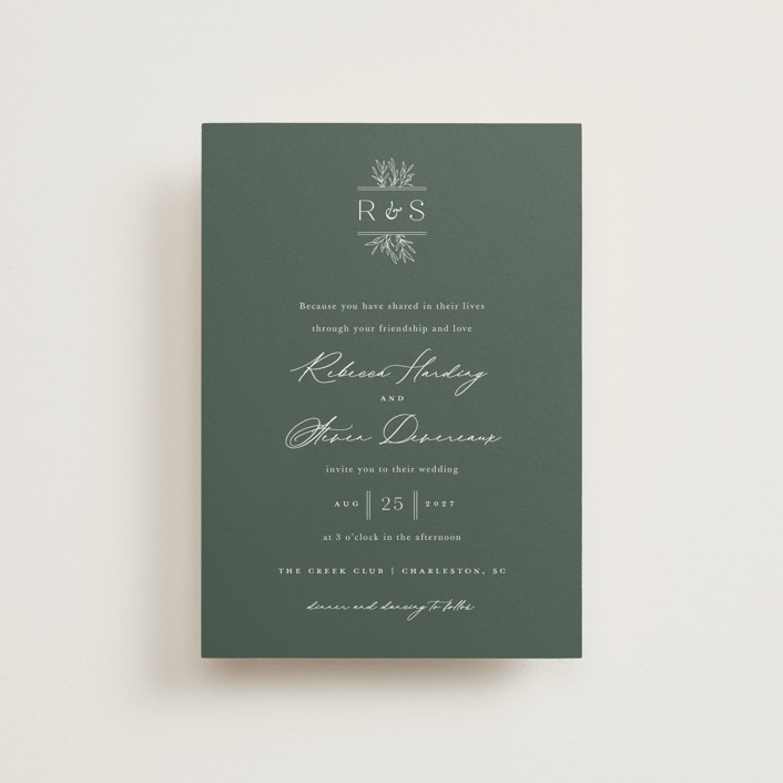 Branchlet Petite Wedding Invitations by Sarah Brown | Minted