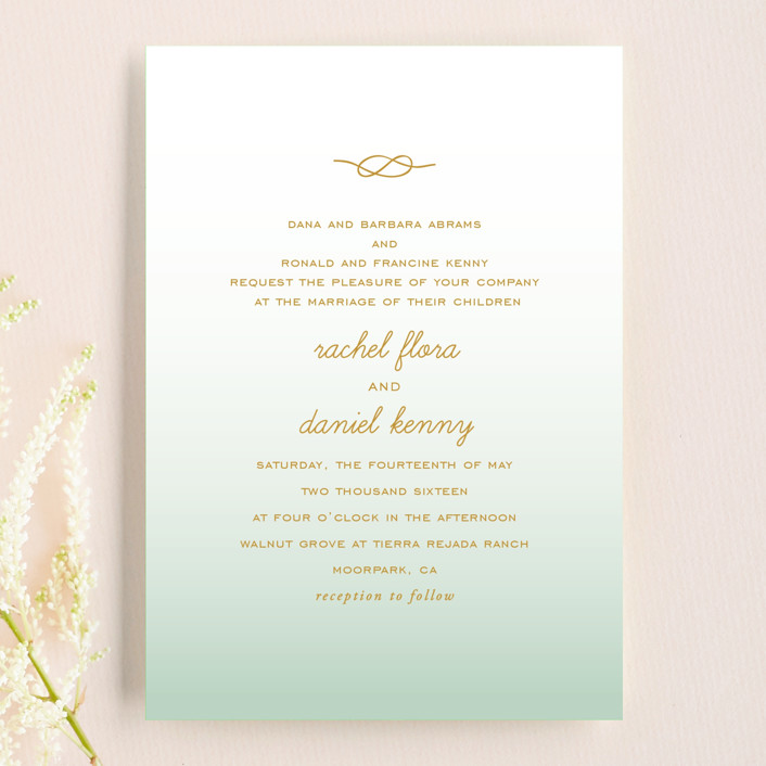 Simple Knot Petite Wedding Invitations by SimpleTe Design | Minted
