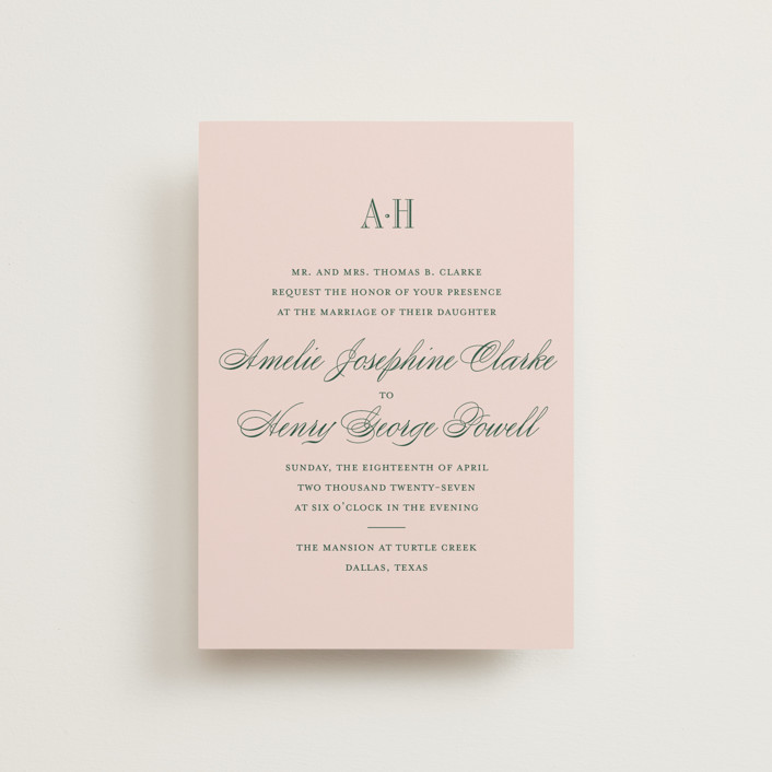 Hepburn Petite Wedding Invitations by Megan Davis | Minted
