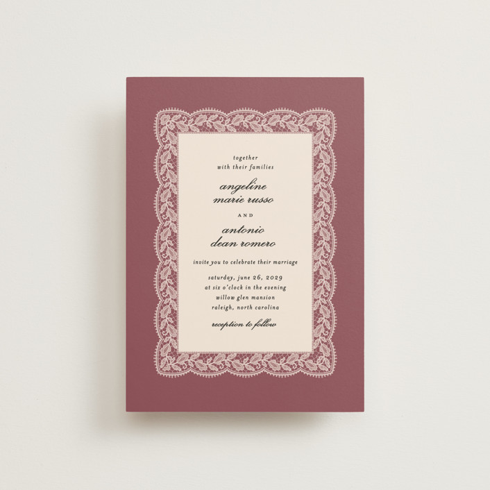 Chantilly Petite Wedding Invitations by Erica Krystek | Minted