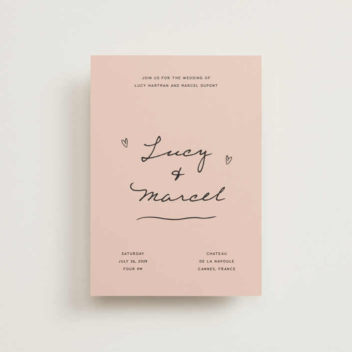 Ballpoint Suite Petite Wedding Invitations by Ani Somi | Minted