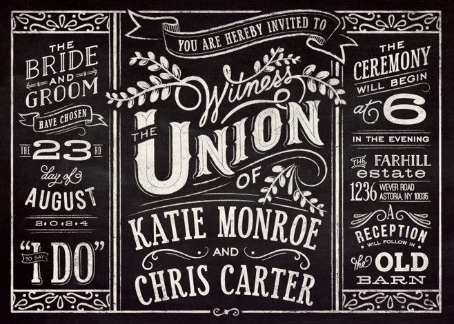 Slated Forever Wedding Invitation Petite Cards by GeekInk Design | Minted