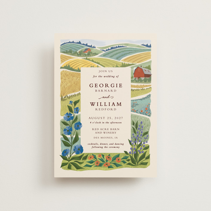 Farm and Field Petite Wedding Invitations by Paper Sun Studio | Minted