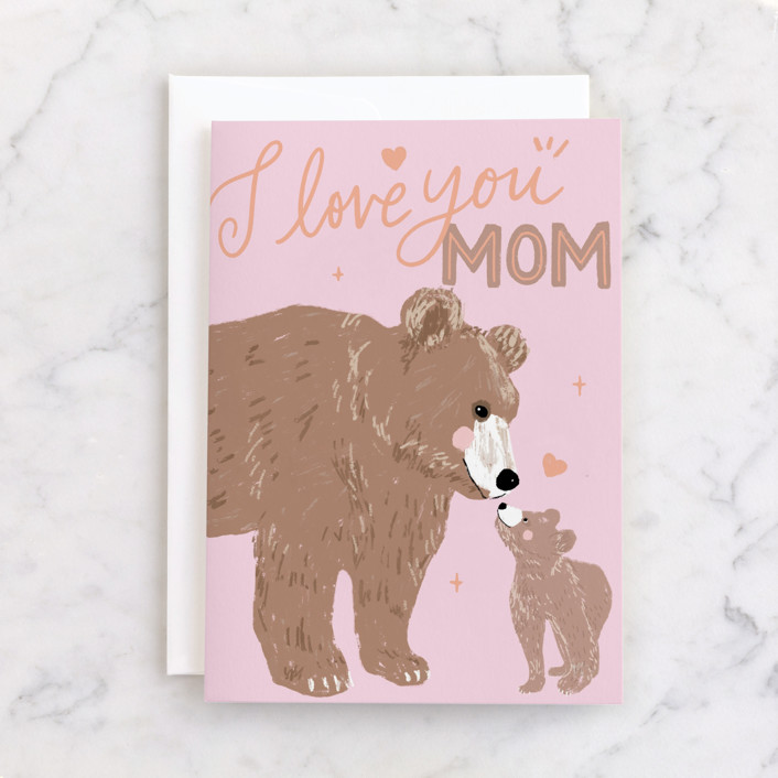 mom & baby bear Individual Mother's Day Greeting Cards by Cass Loh | Minted