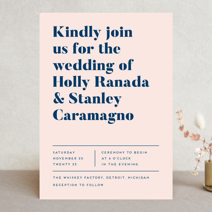 Vogue Wedding Invitations by Genna Blackburn | Minted