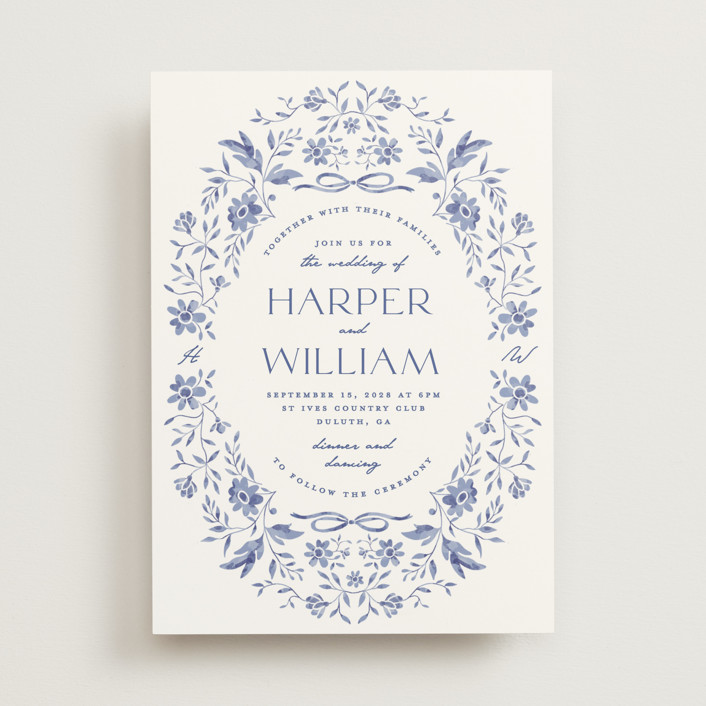 Daisy Toile Wedding Invitations by Susan Zinader | Minted