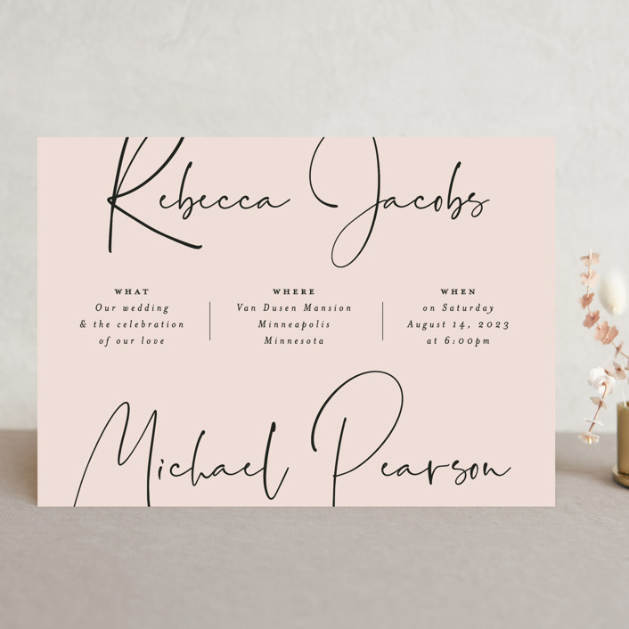 Eternity Script Wedding Invitations by Michelle Taylor | Minted