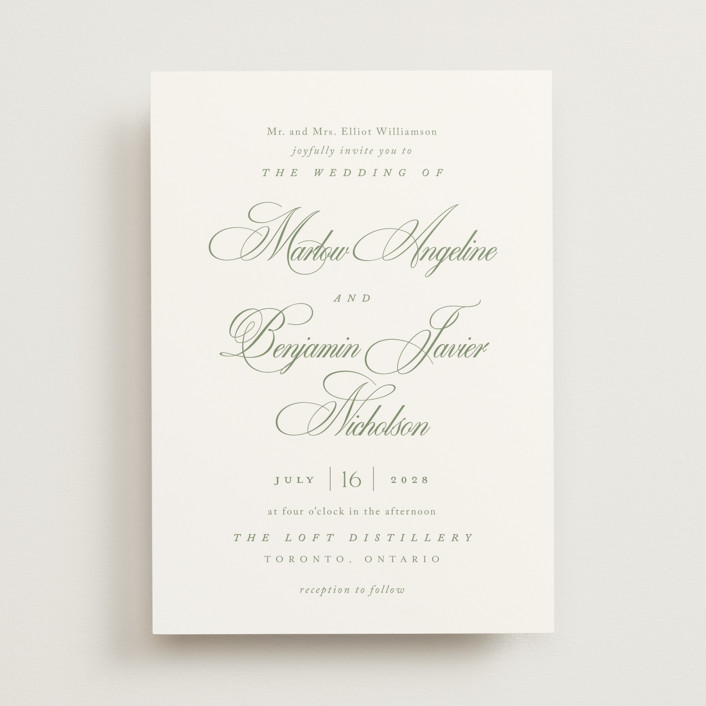 Chic Script Wedding Invitations by Kelly Schmidt | Minted