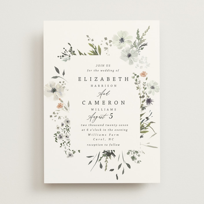 Wildflower Garden Wedding Invitations by Hannah Williams | Minted