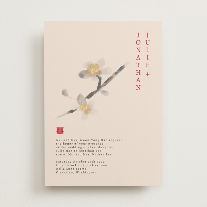 Ink Blossoms Wedding Invitations by Ani Somi | Minted