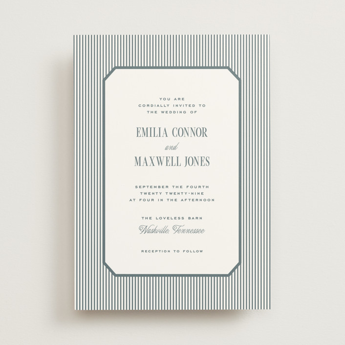 Modern Stripes Wedding Invitations by Emily Betts | Minted