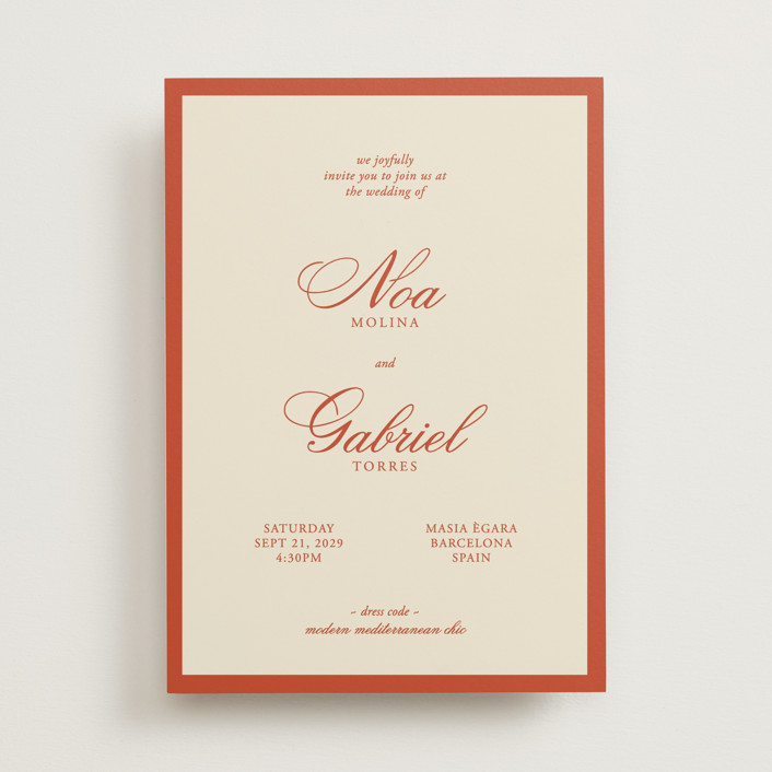 Borders Wedding Invitations by Ani Somi | Minted