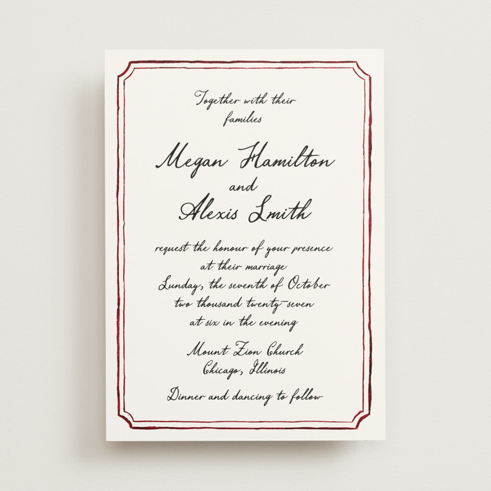 Handwritten Wedding Invitations by Cass Loh | Minted