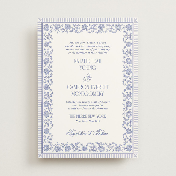 Embroidered Wedding Invitations by Jenna Holcomb | Minted