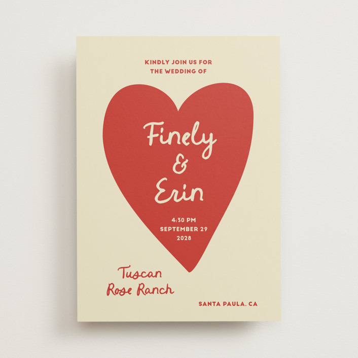 Big Heart Wedding Wedding Invitations by Ani Somi | Minted