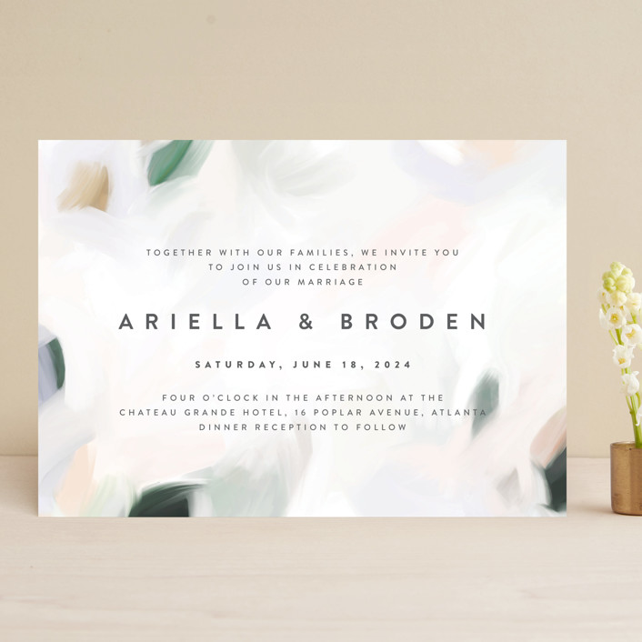 Artsy Minimal Wedding Invitations by Melanie Severin | Minted