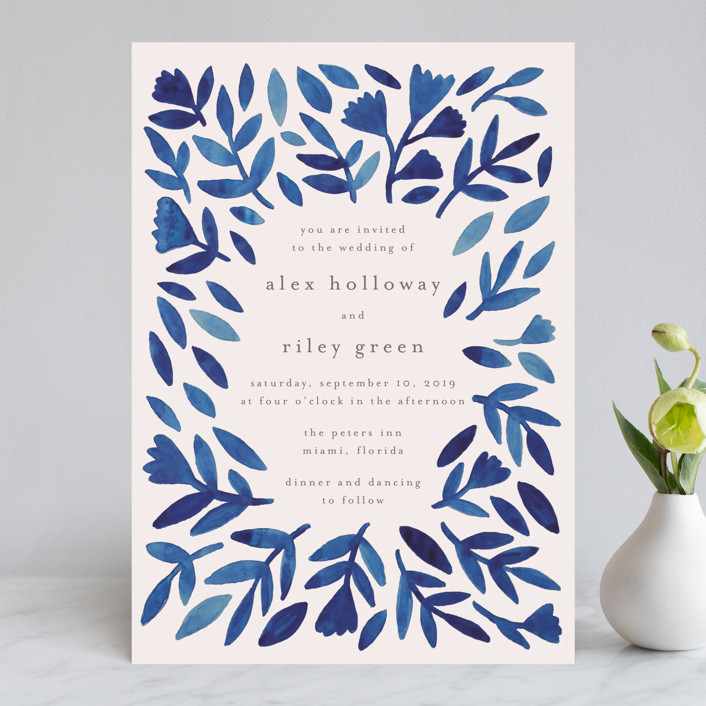 Wildflower Floral Wedding Invitations by Katharine Watson | Minted