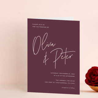 Signed Folded Petite Wedding Invitations by JoAnn ... | Minted