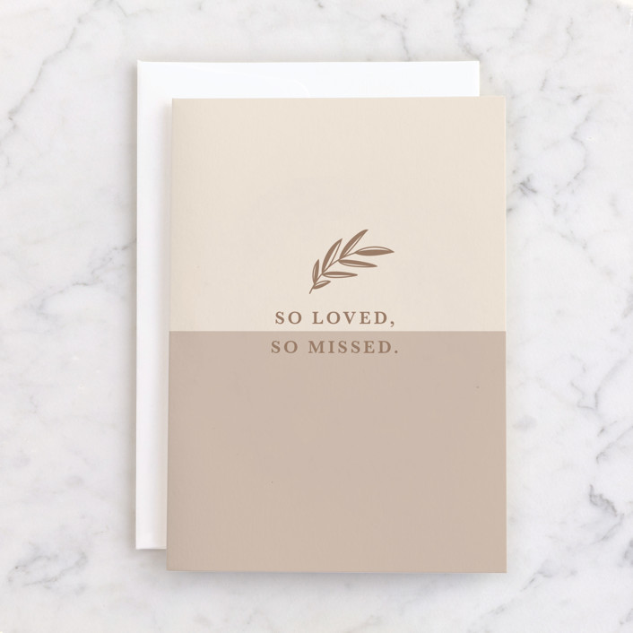 So Loved Individual Sympathy Greeting Cards by Olivia Raufman | Minted