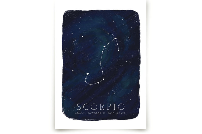 Zodiac Constellation Scorpio Children's Art Prints by Ashley Presutti ...