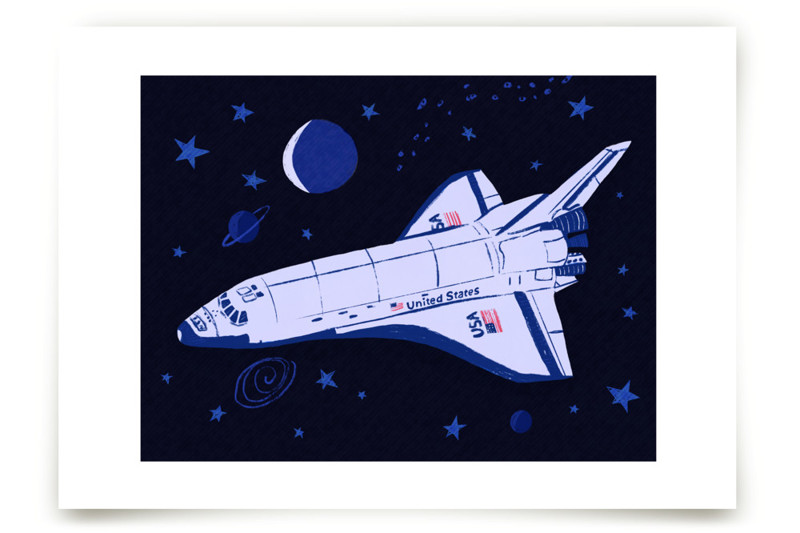 Space Shuttle Children's Art Prints by Stefanie Lane | Minted
