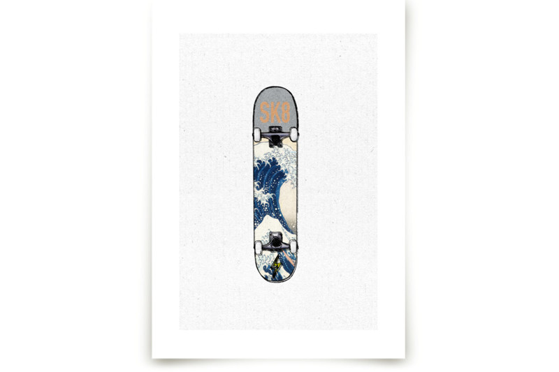 SK8 Deck - Wave Children's Art Prints by Celeste Duffy | Minted